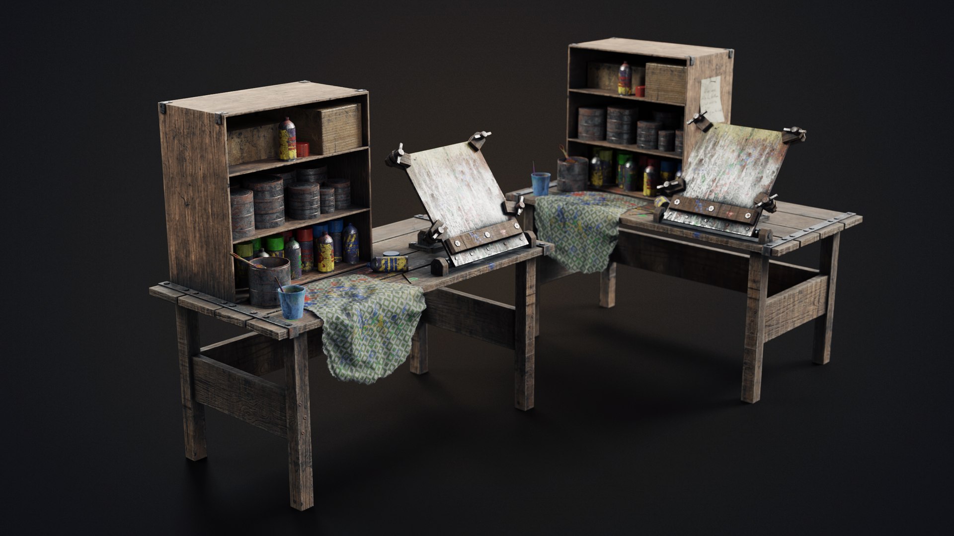 Painting Workbench 3D Model - TurboSquid 1663674