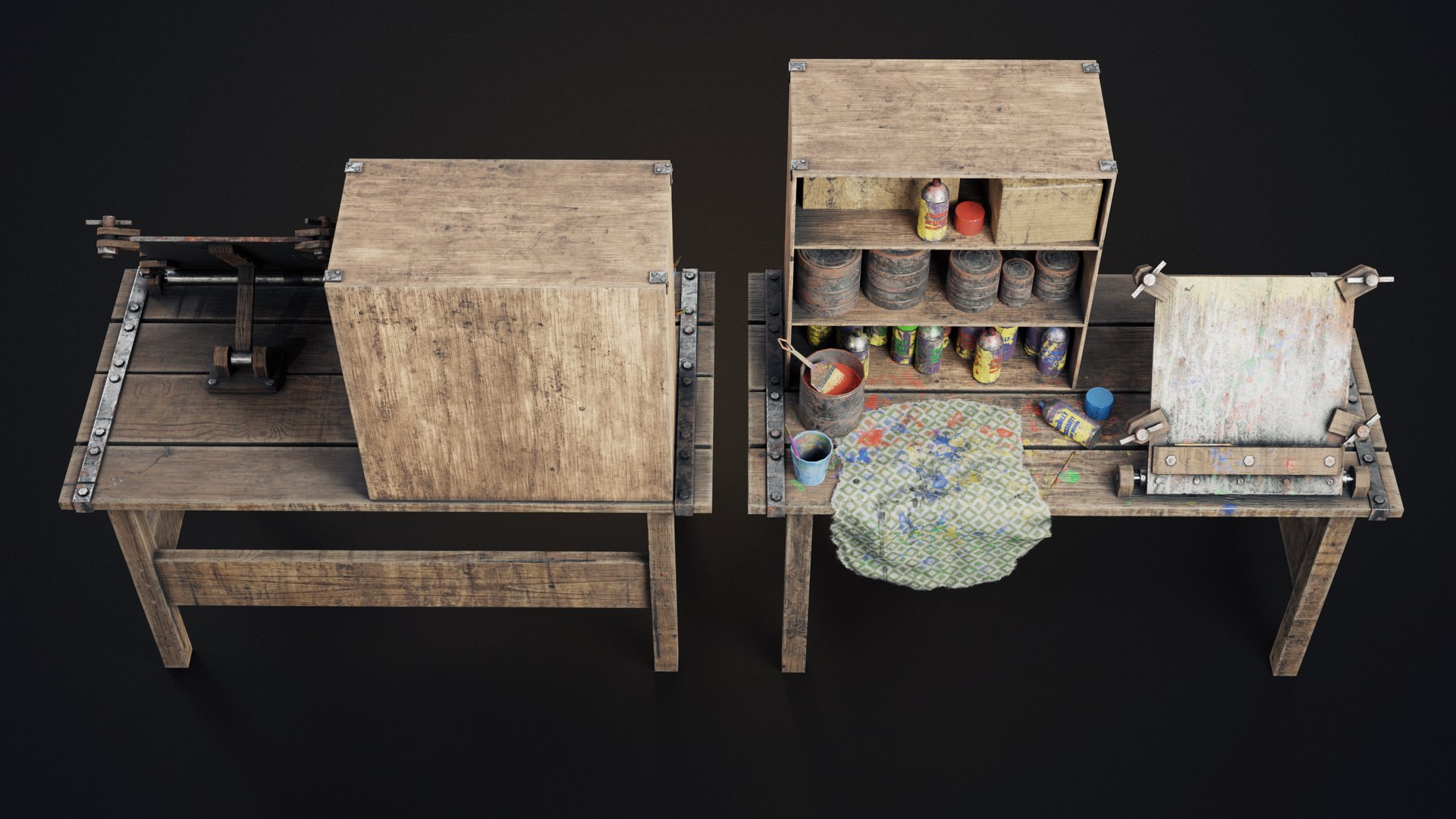 Painting Workbench 3D Model - TurboSquid 1663674