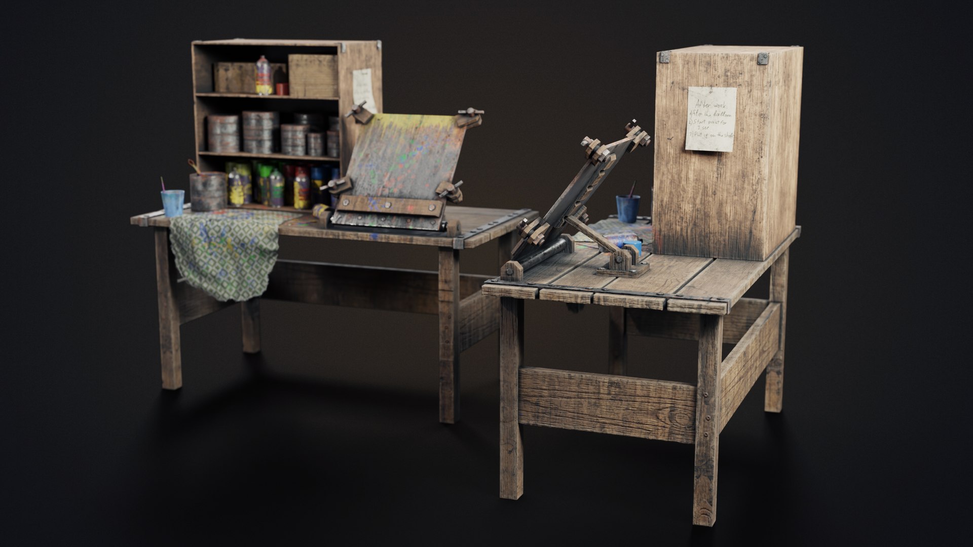 Painting Workbench 3D Model - TurboSquid 1663674