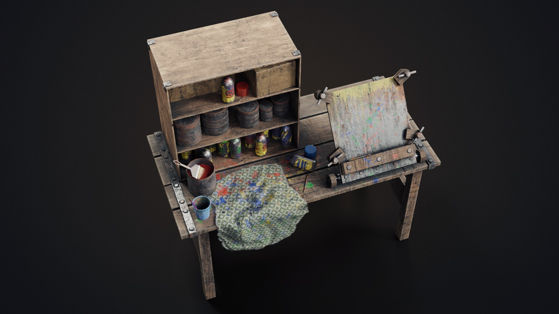 Painting Workbench 3D Model - TurboSquid 1663674