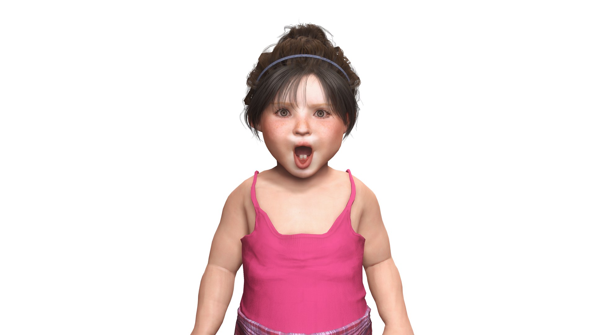 3D AAA 3D REALISTIC CHARACTER-EUROPEAN TODDLER or LITTLE GIRL 01 ...