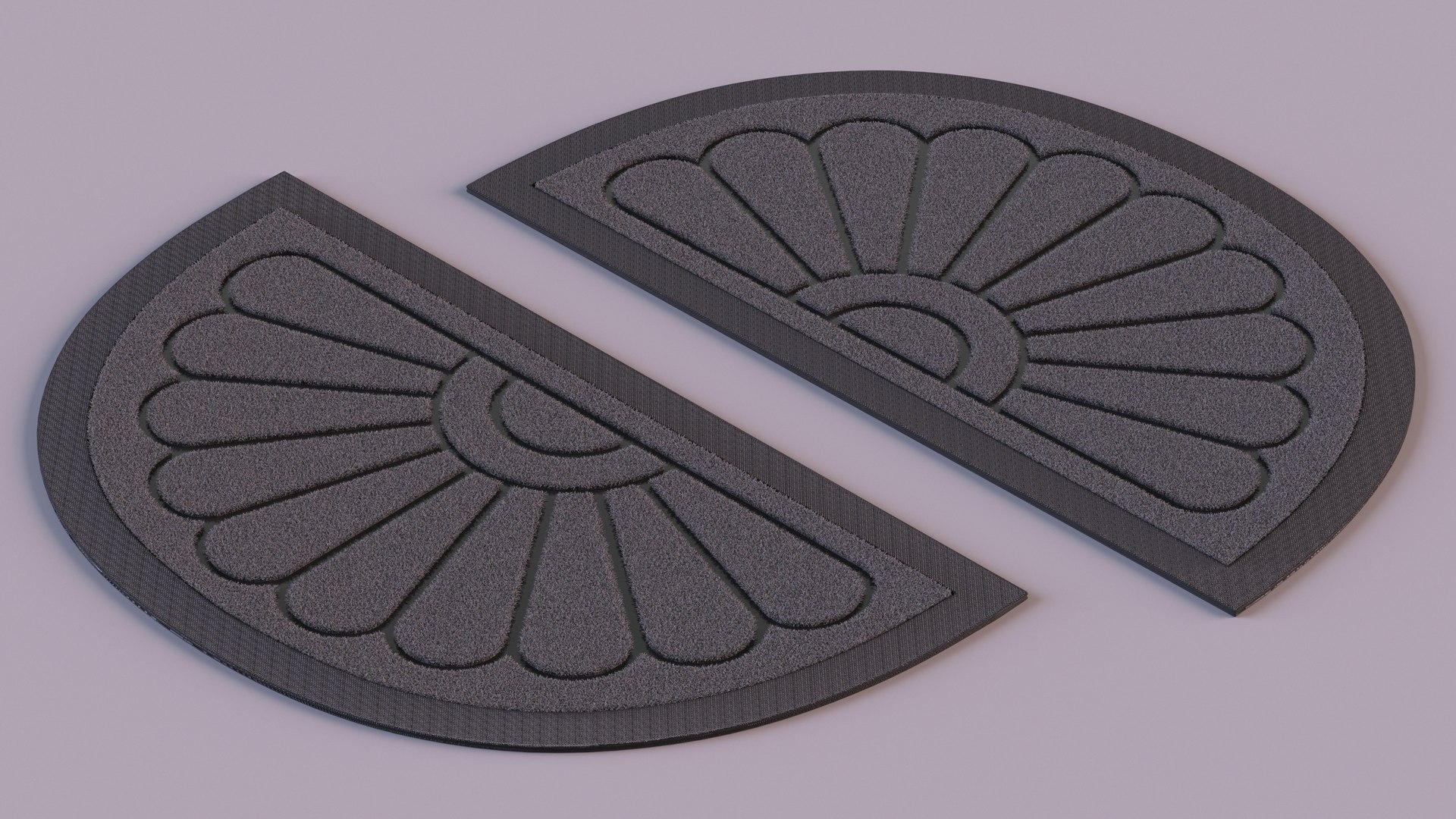 Grey Arched Door Mat Fur 3D - TurboSquid 2136241