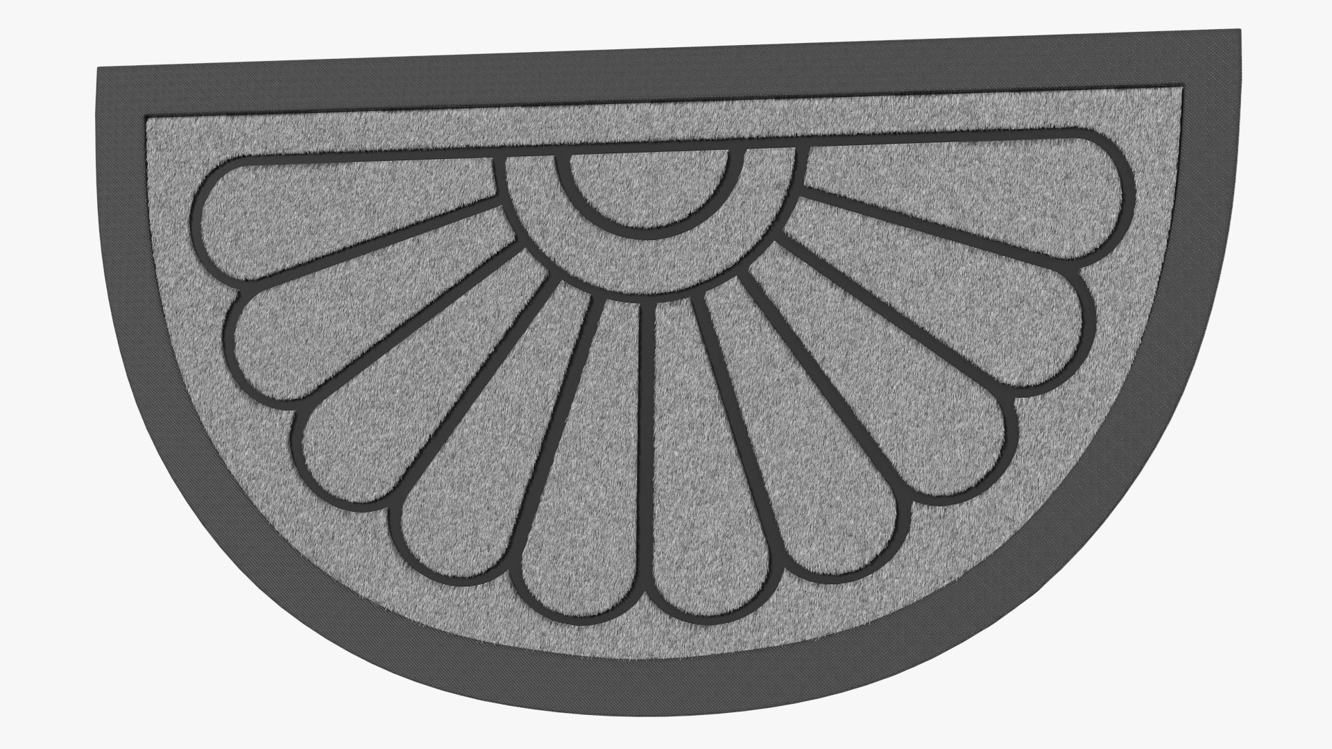 Grey Arched Door Mat Fur 3D - TurboSquid 2136241