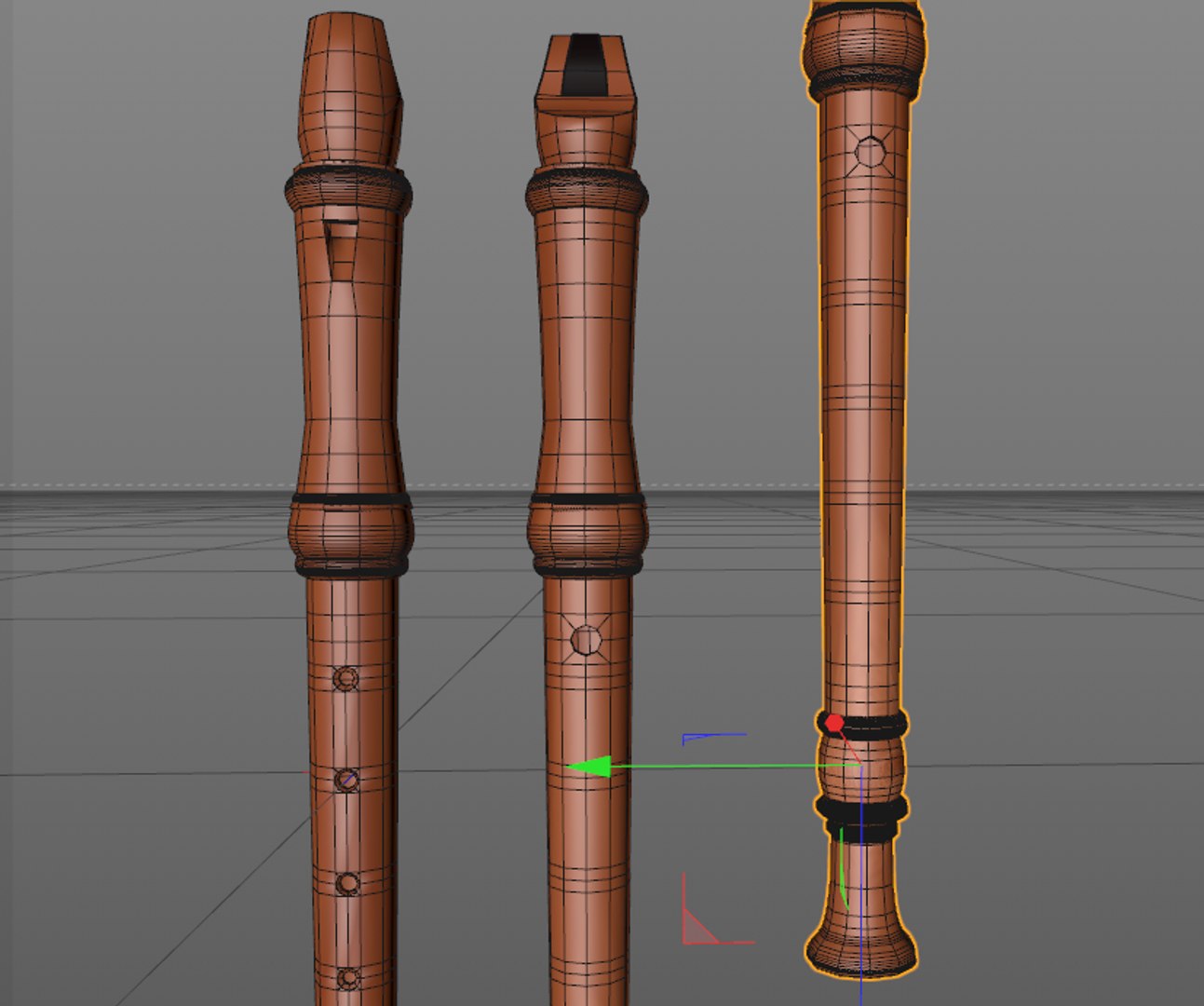 3d Flute Details Modelled