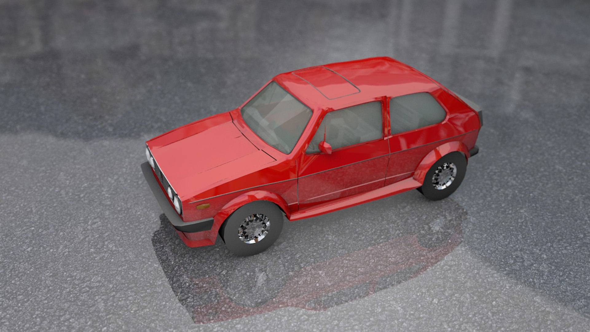 3D Volkswagen Golf Old Model - TurboSquid 1437485
