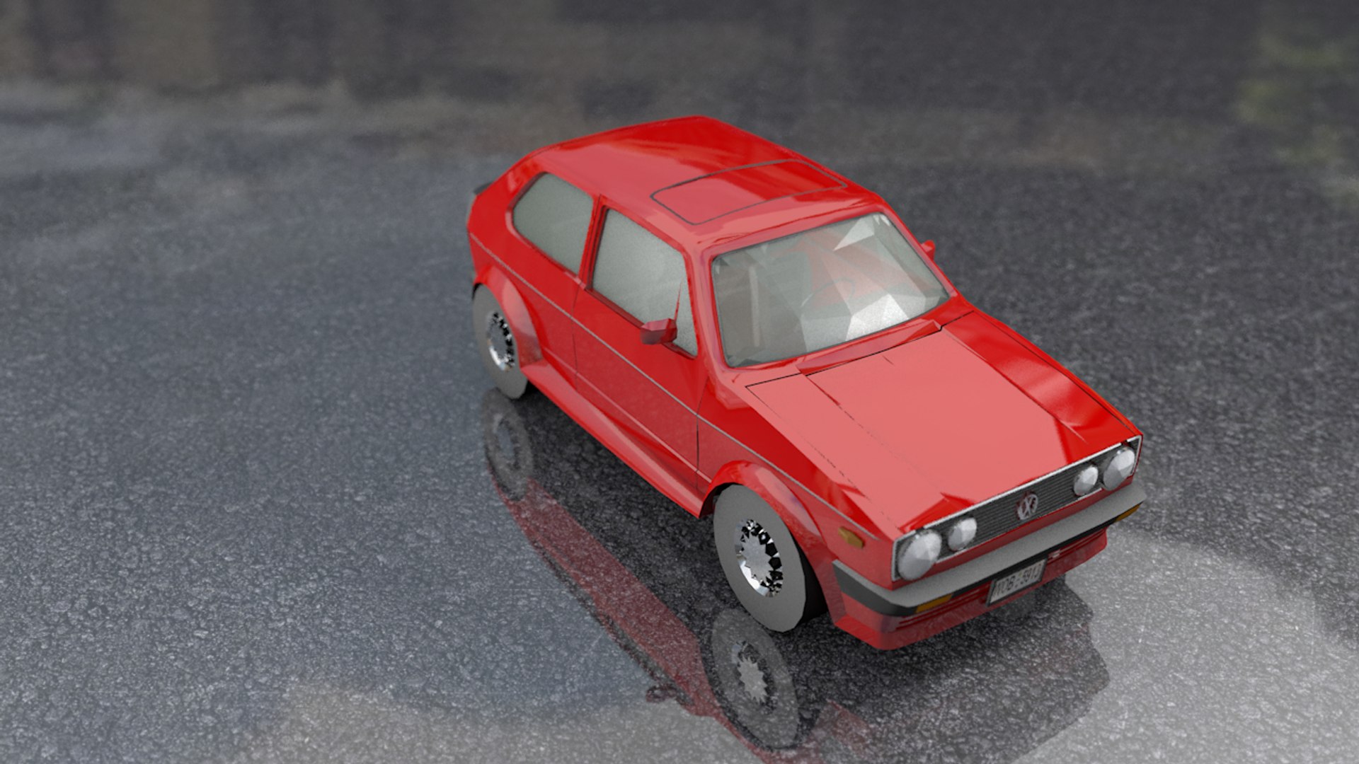3D Volkswagen Golf Old Model - TurboSquid 1437485