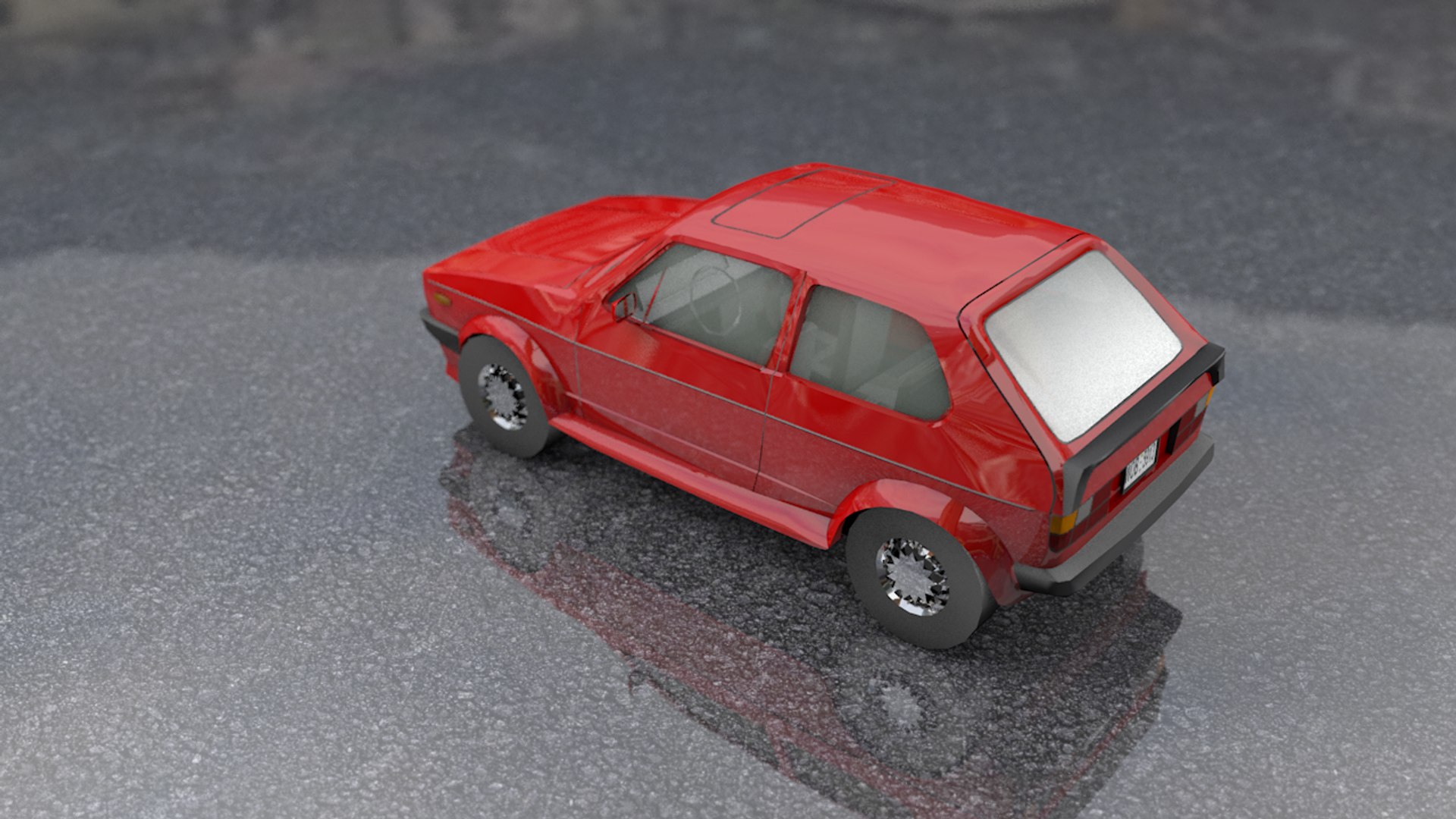 3D Volkswagen Golf Old Model - TurboSquid 1437485