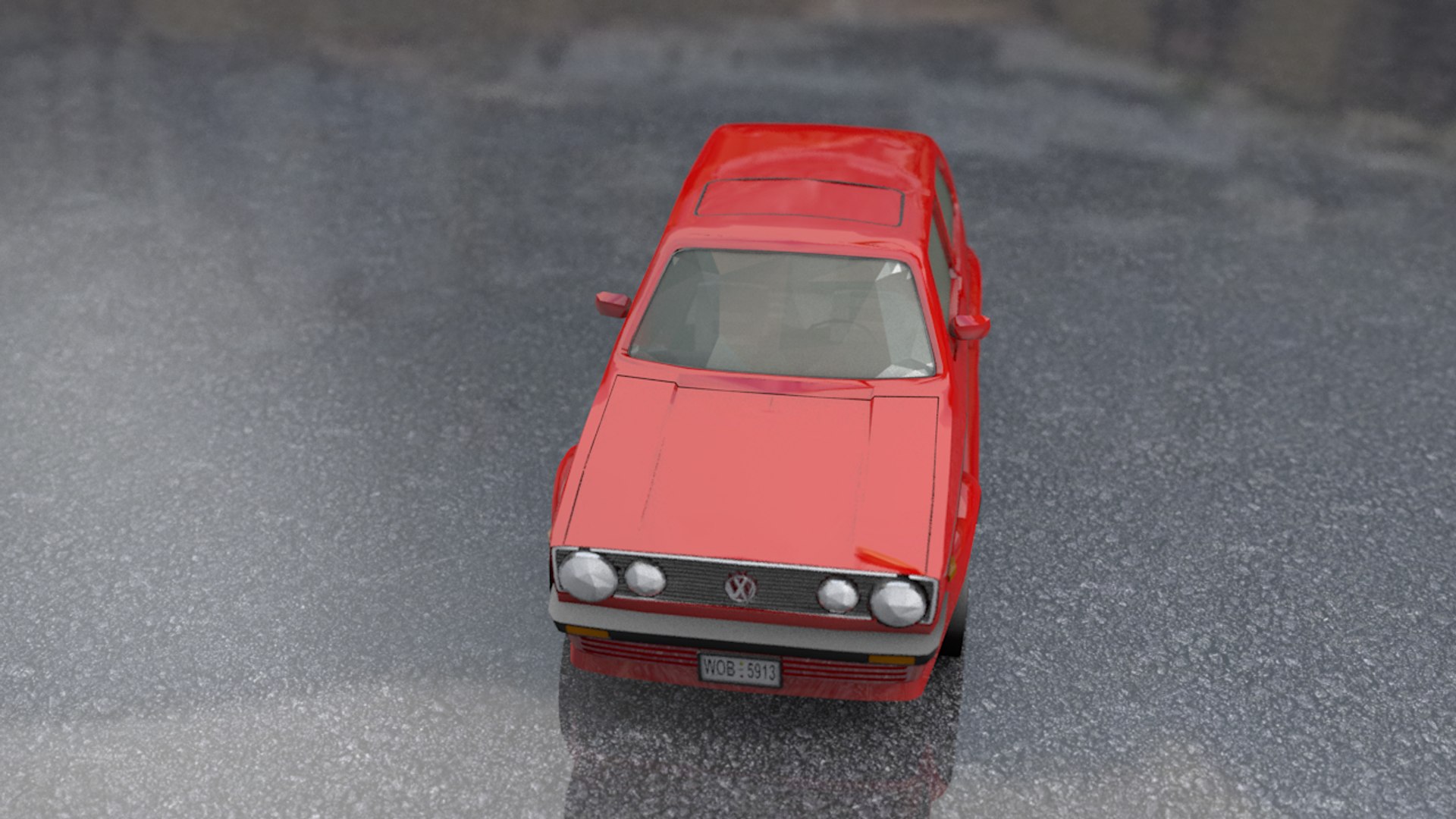 3D Volkswagen Golf Old Model - TurboSquid 1437485