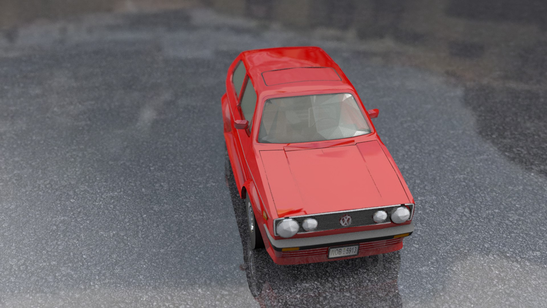 3D Volkswagen Golf Old Model - TurboSquid 1437485