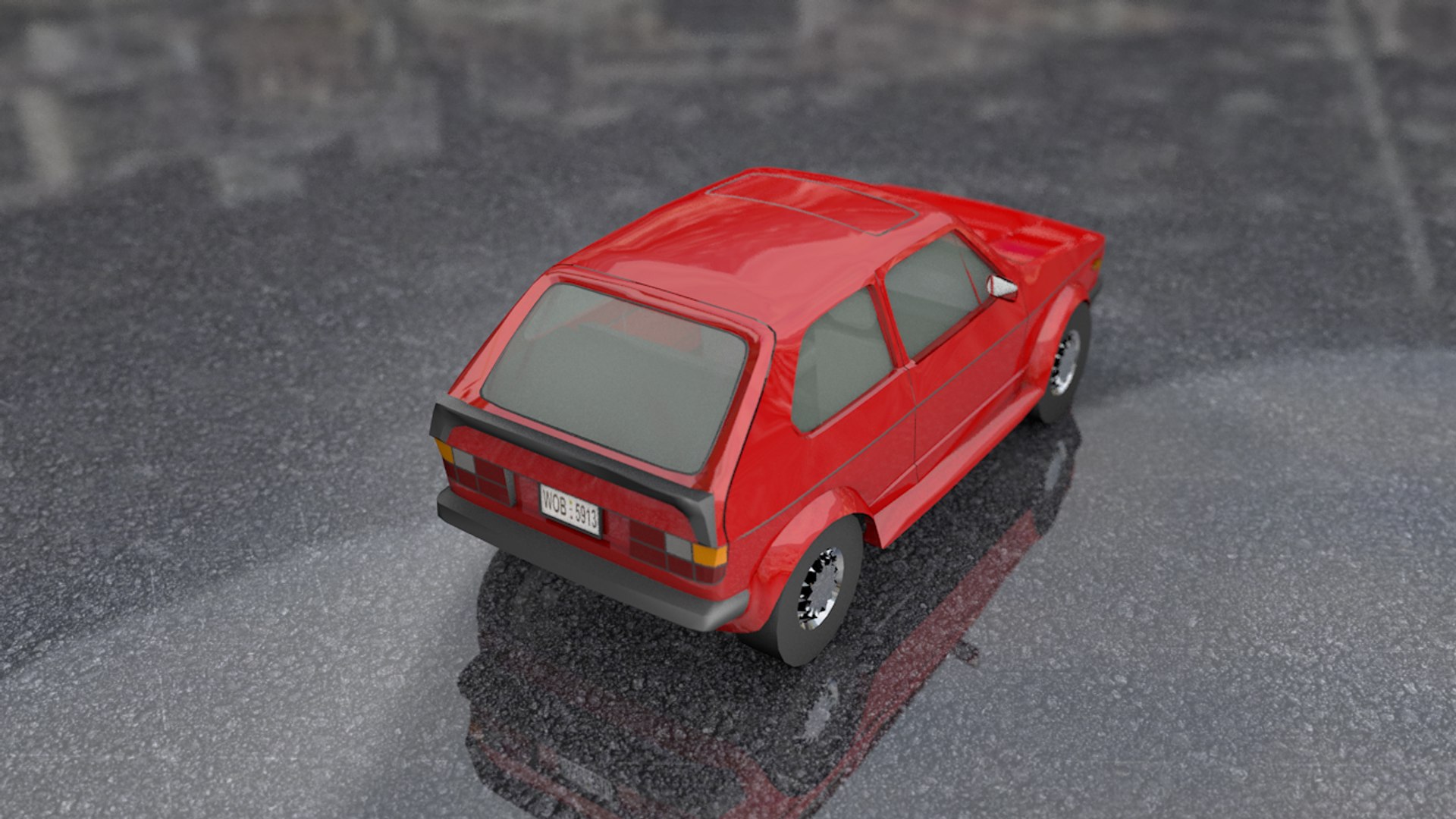 3D Volkswagen Golf Old Model - TurboSquid 1437485