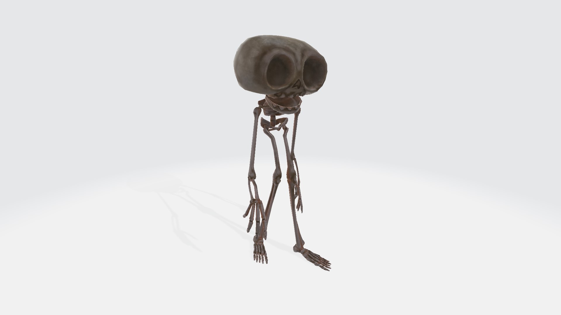 Alien Skeleton With A Big Head 3D Model - TurboSquid 2369087