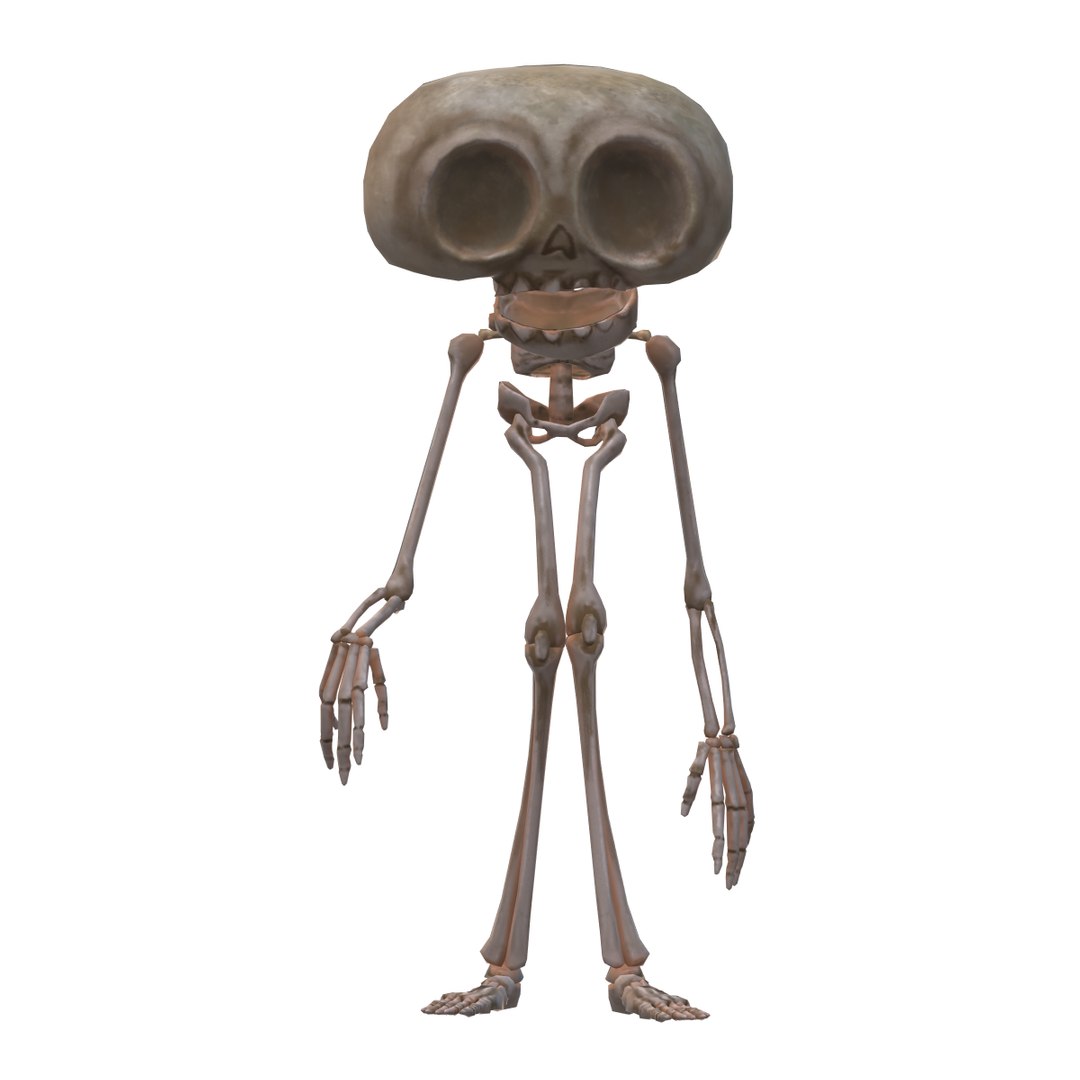 Alien Skeleton With A Big Head 3D Model - TurboSquid 2369087