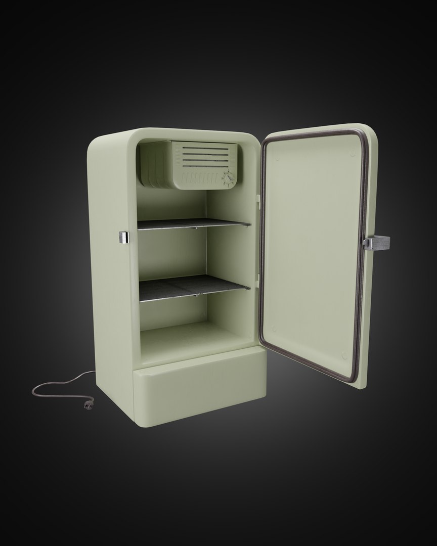 3D Vintage Refrigerator Old Model - TurboSquid 1706868