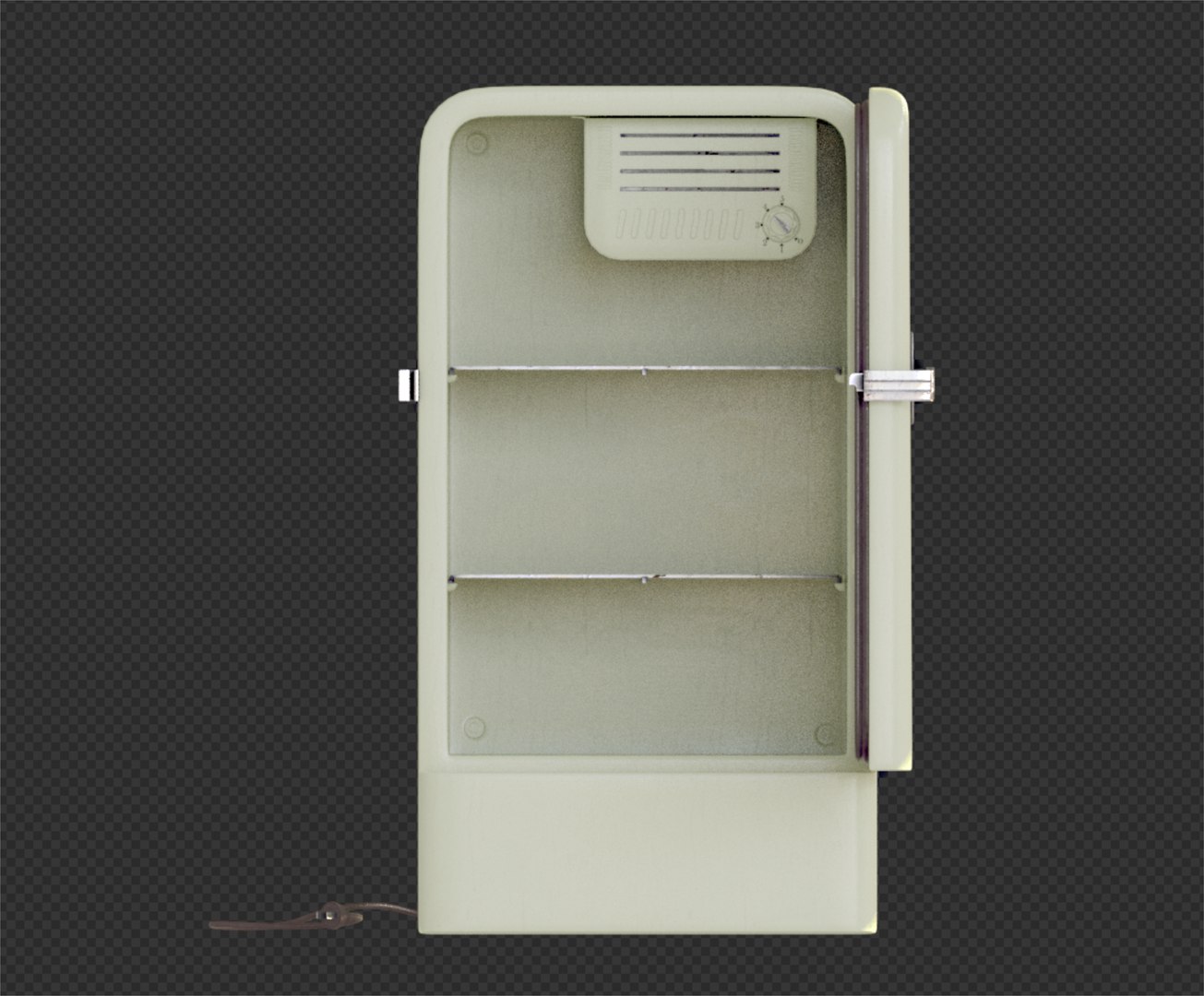 3D Vintage Refrigerator Old Model - TurboSquid 1706868