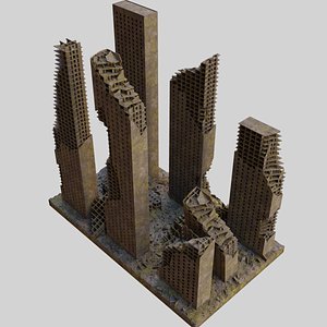 Download 3D Destroyed Building Blender Models - TurboSquid