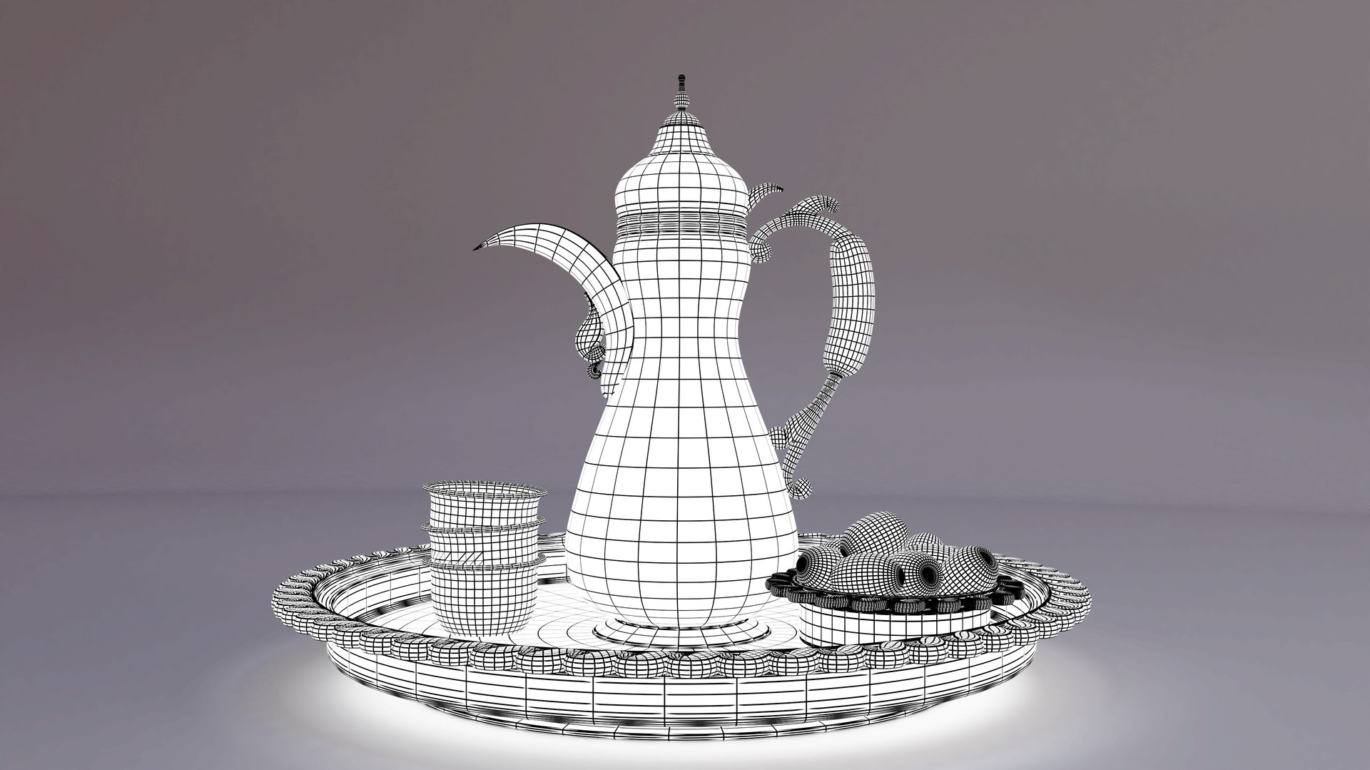 3D Decorative brass Arabic coffee Collection - TurboSquid 2179763