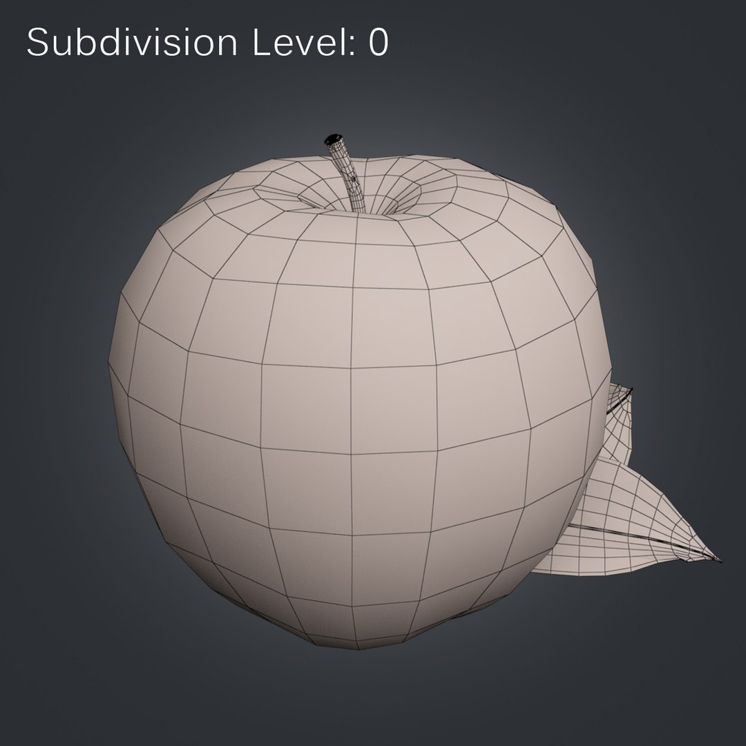 3d Max Realistic Green Apple