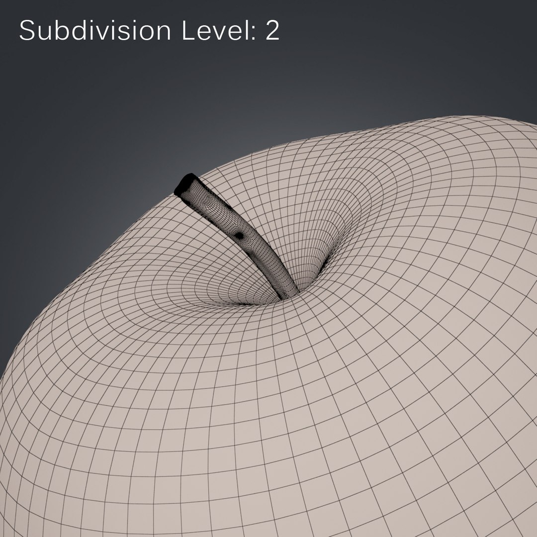 3d Max Realistic Green Apple