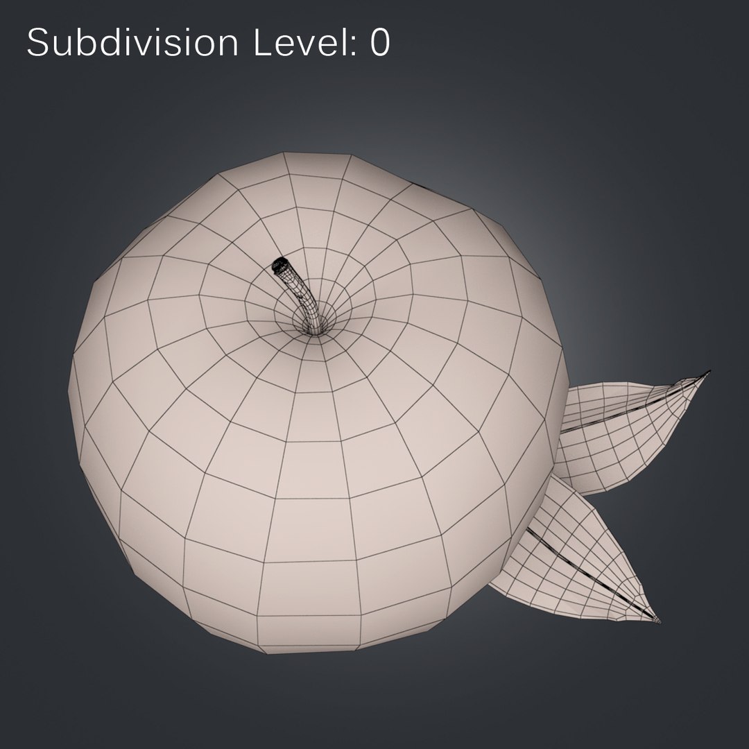 3d Max Realistic Green Apple