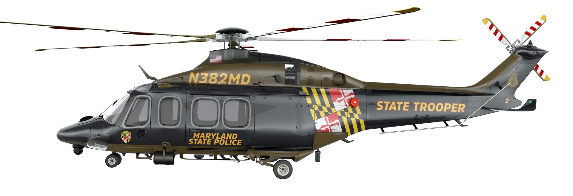 AW139 Maryland State Police L2340 3D - TurboSquid 2380632
