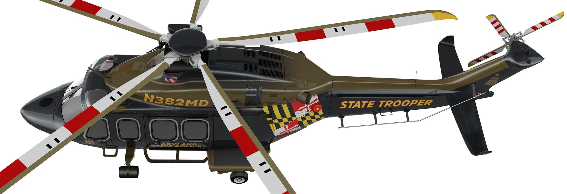 AW139 Maryland State Police L2340 3D - TurboSquid 2380632