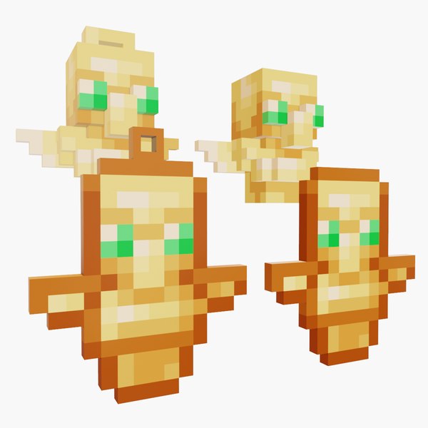modelo 3d Minecraft Totem Of Undying 3D Model Ready for Games and ...