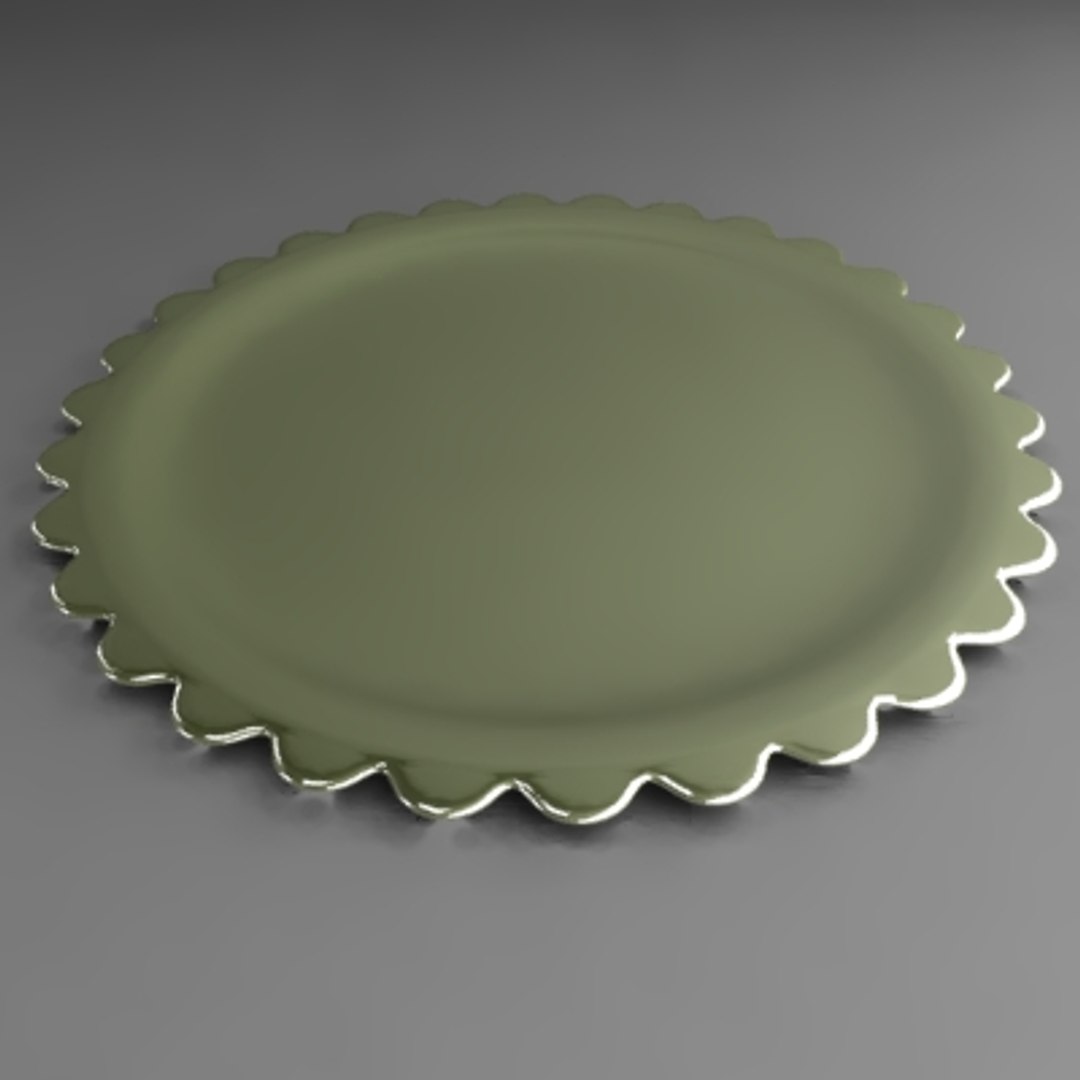 3d golden plate model