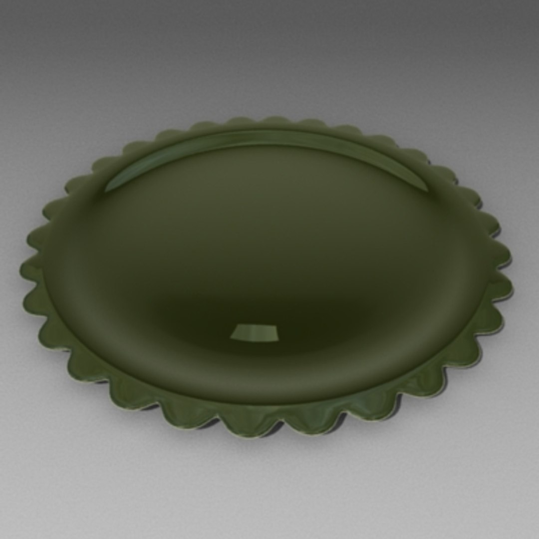 3d golden plate model