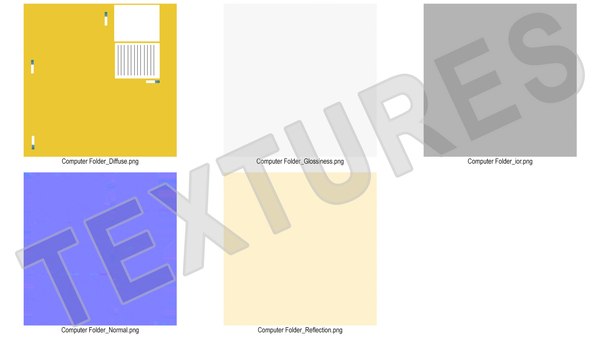 3D model computer folder icon symbol - TurboSquid 1692540