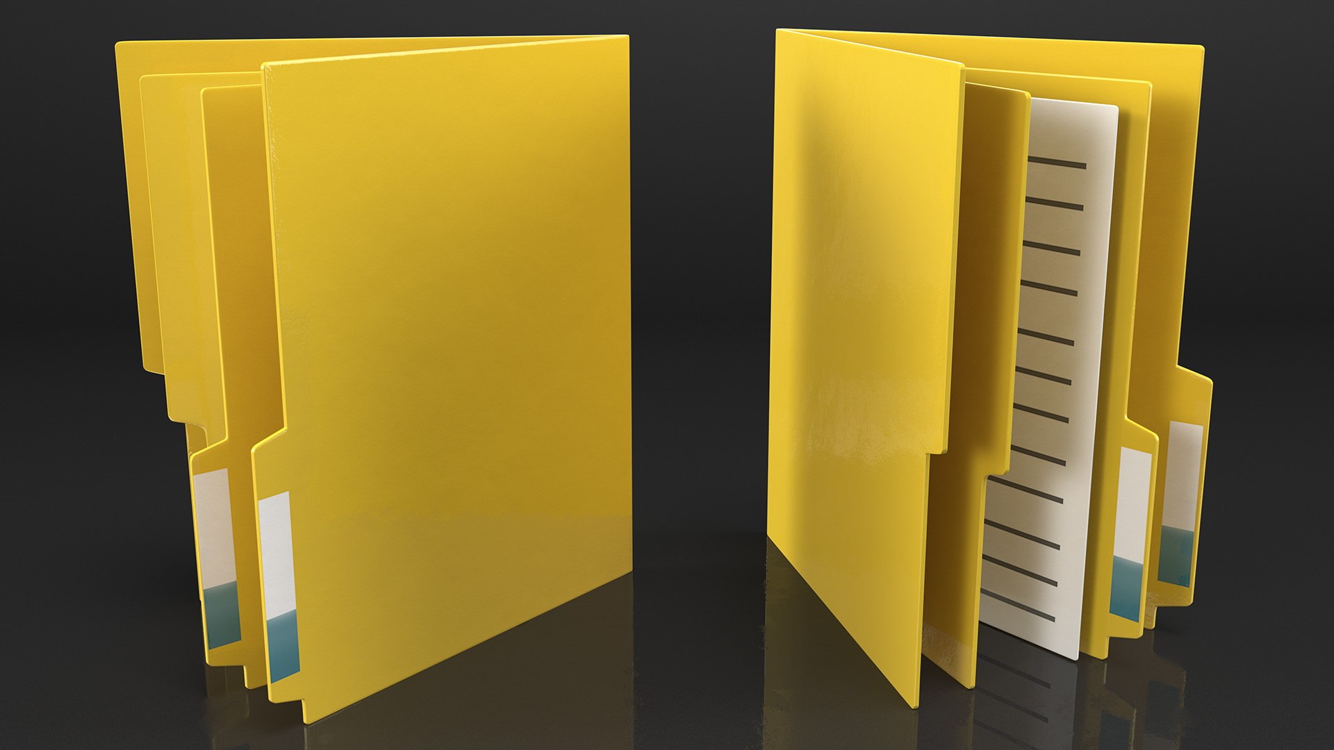 3D Model Computer Folder Icon Symbol - TurboSquid 1692540