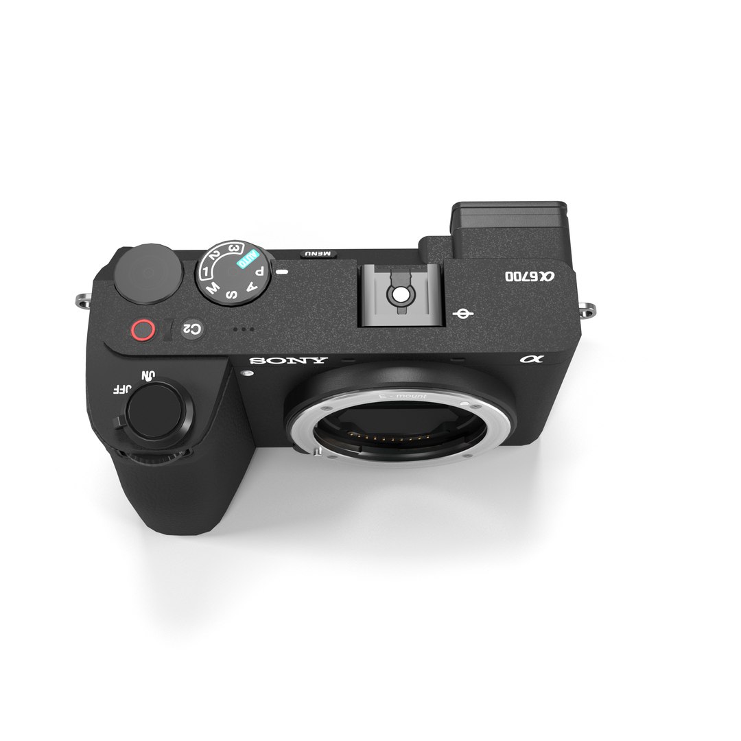 Sony A6700 Mirrorless Camera 3D Model - TurboSquid 2103391