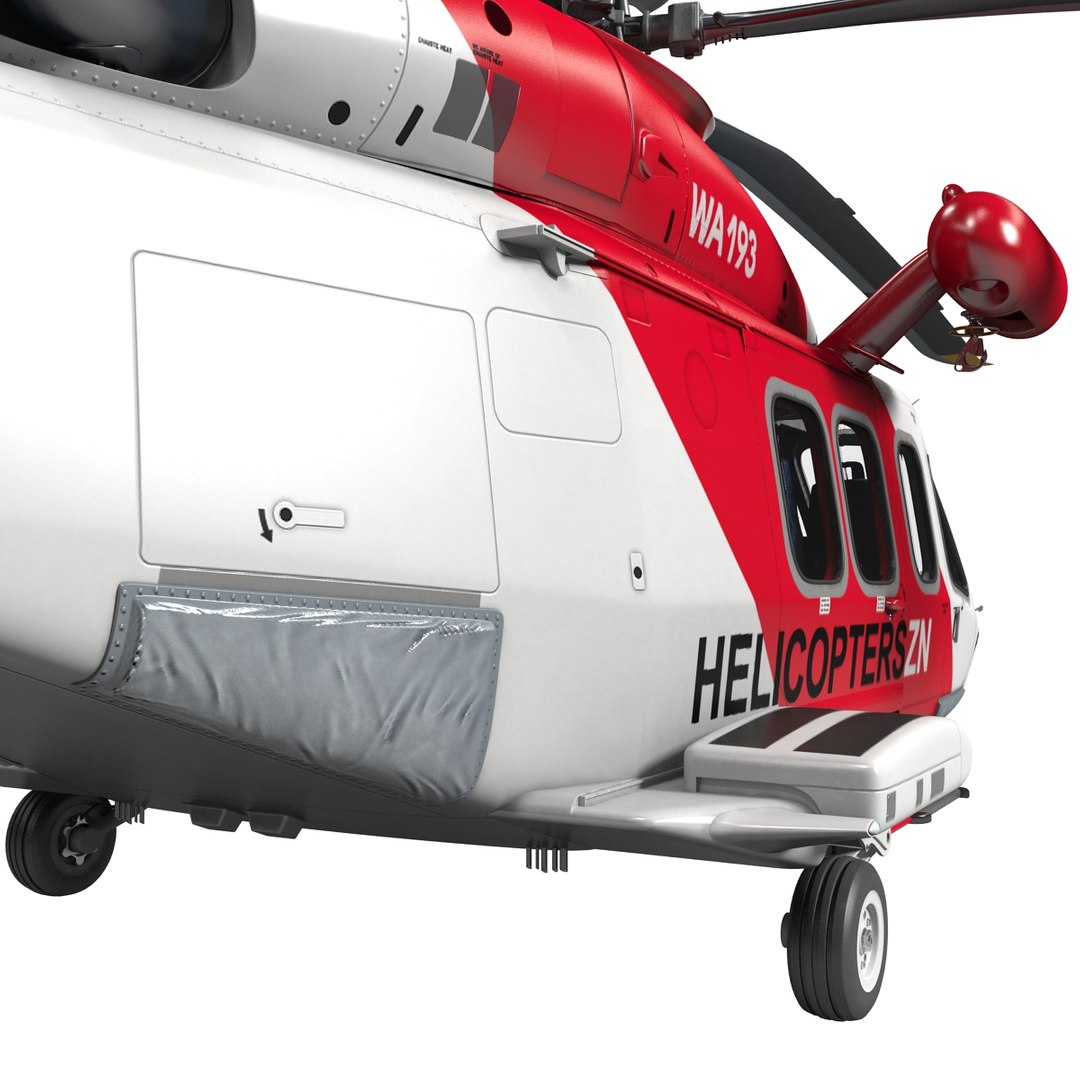 agustawestland aw139 helicopter 3d model