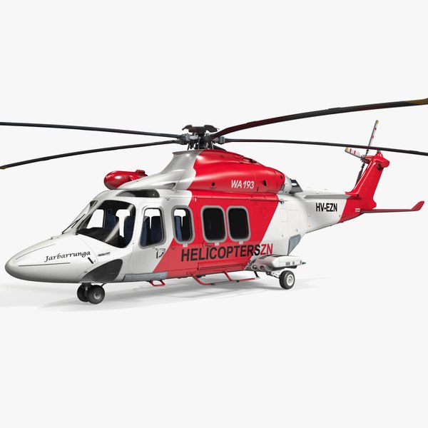 agustawestland aw139 helicopter 3d model