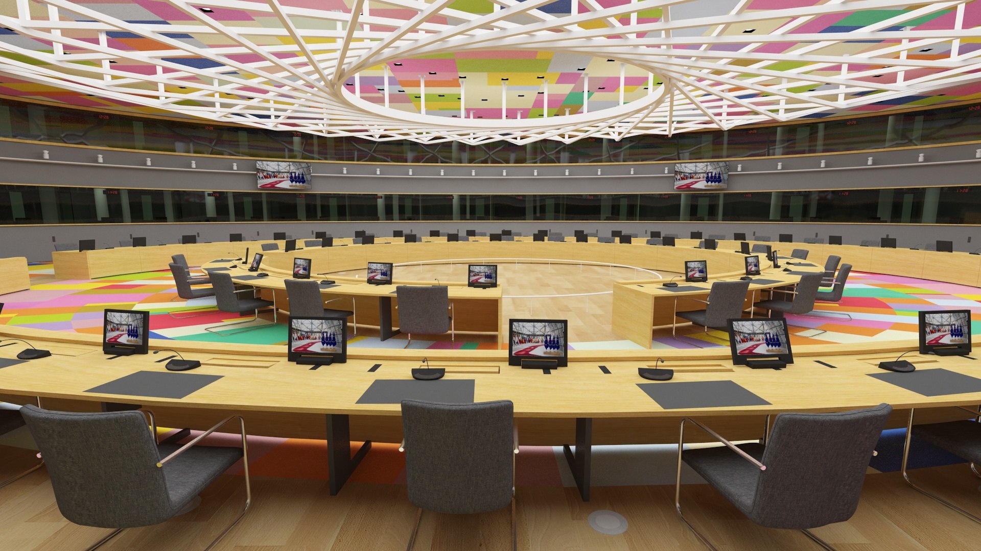 3D European Council Hall Interior - TurboSquid 1874915