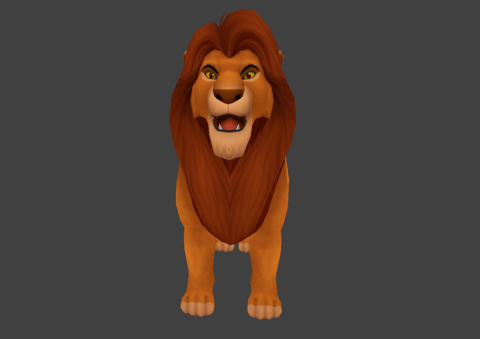 Ready Simba Cartoon Lion Fbx