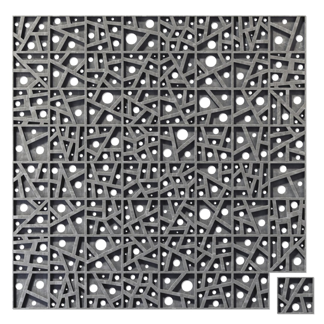 Tile concrete angle line hole n6 3D - TurboSquid 1768501