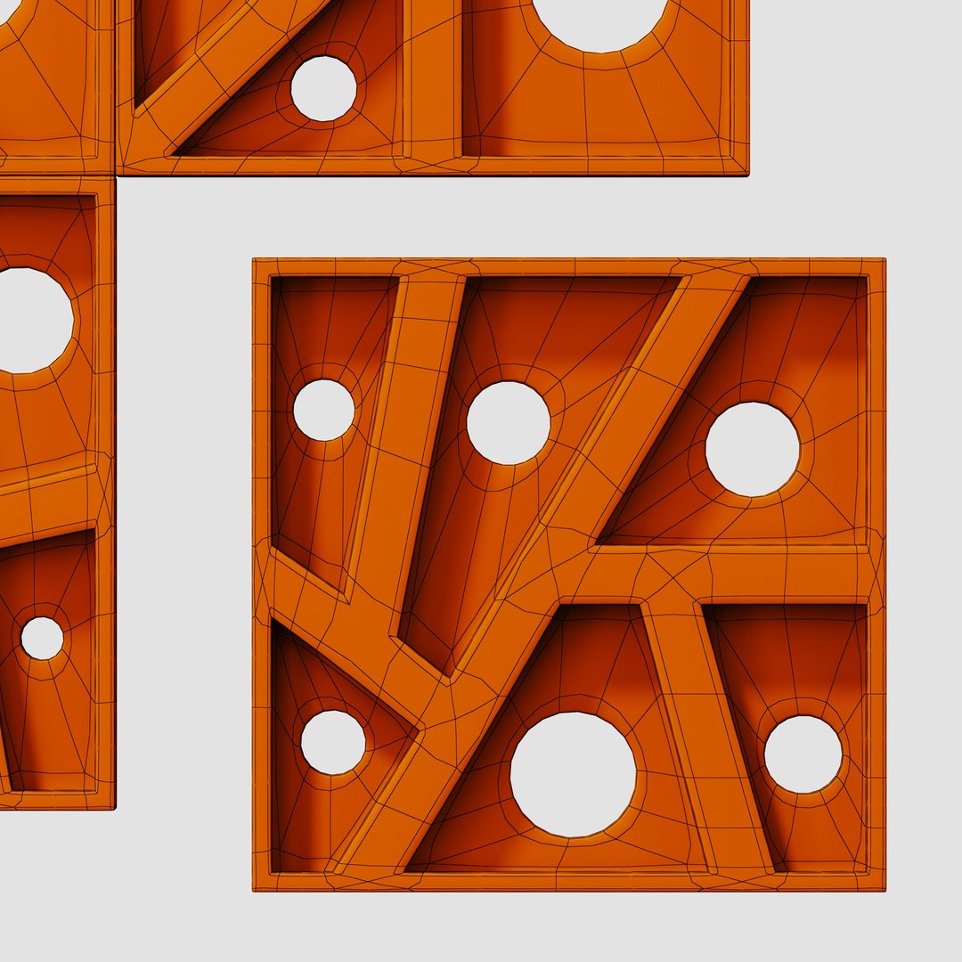 Tile concrete angle line hole n6 3D - TurboSquid 1768501