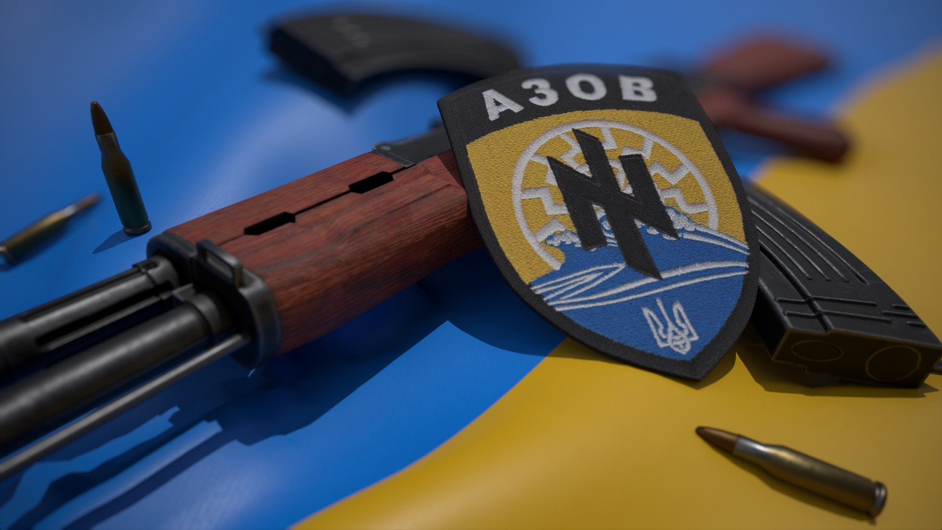 AK47 Azov Sign 3D Model - TurboSquid 1934893