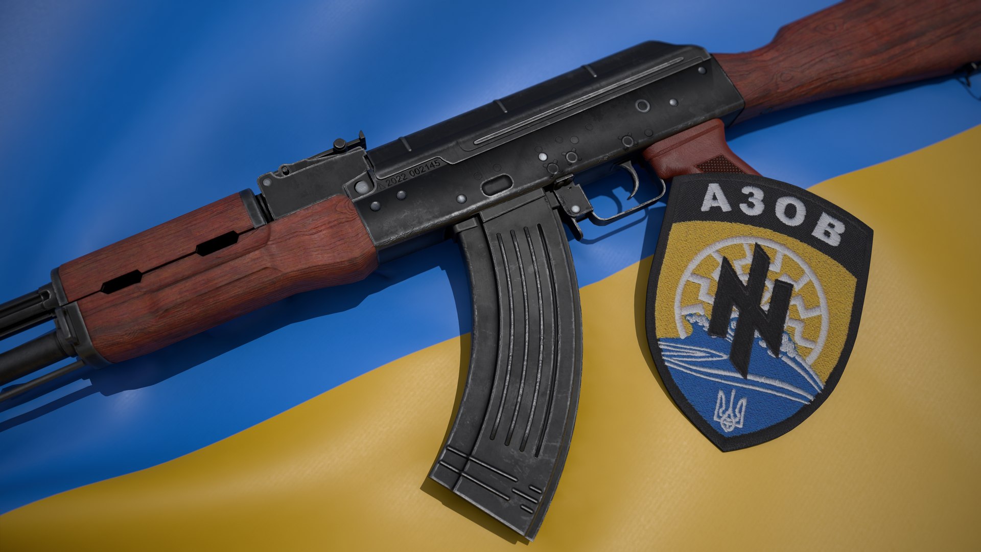 AK47 Azov Sign 3D Model - TurboSquid 1934893
