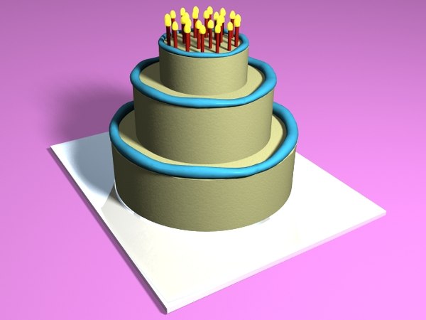 simple cake 3d model