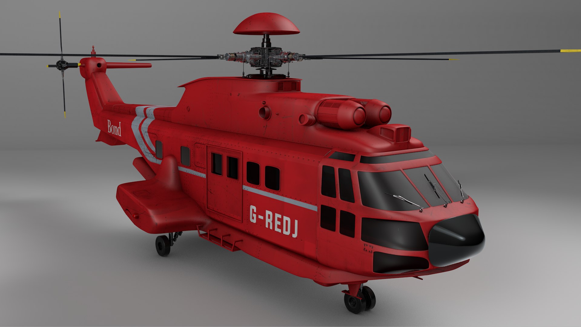 3D Eurocopter As332 Uk Bond Model - TurboSquid 1387489