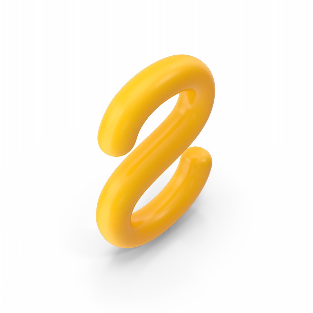 Letter S Orange 3D Model - TurboSquid 1865797