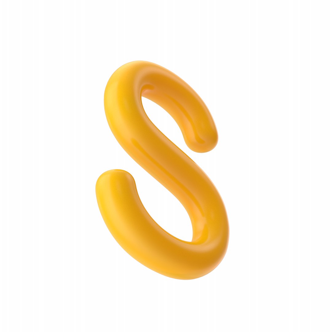 Letter S Orange 3D Model - TurboSquid 1865797