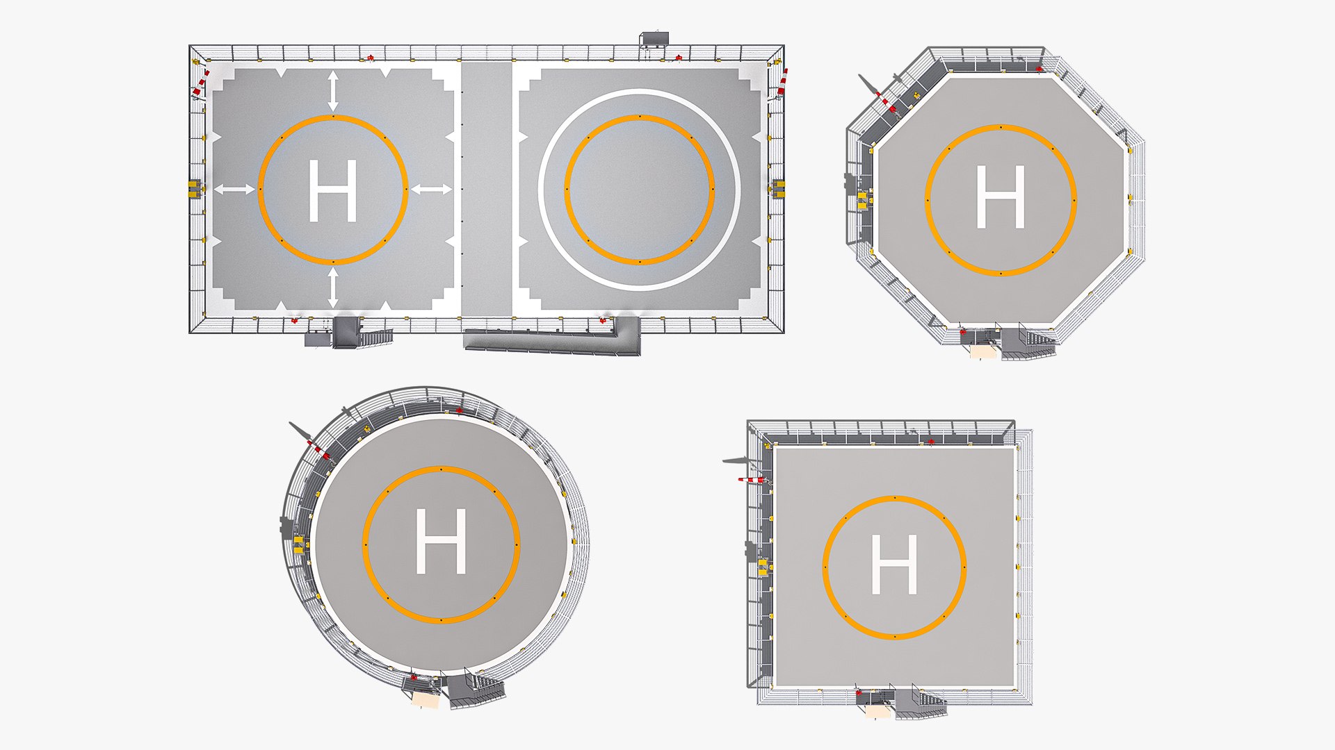 3D Heliports Collection - TurboSquid 1859717
