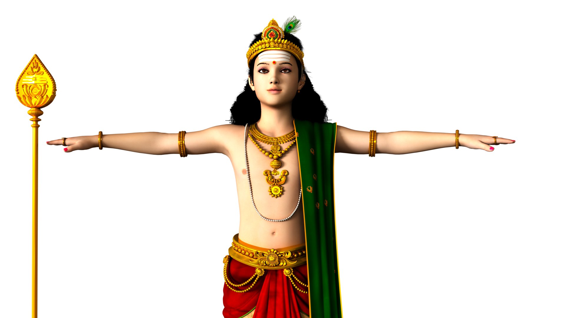 3D Lord Muruga T Pose Model - TurboSquid 2086611