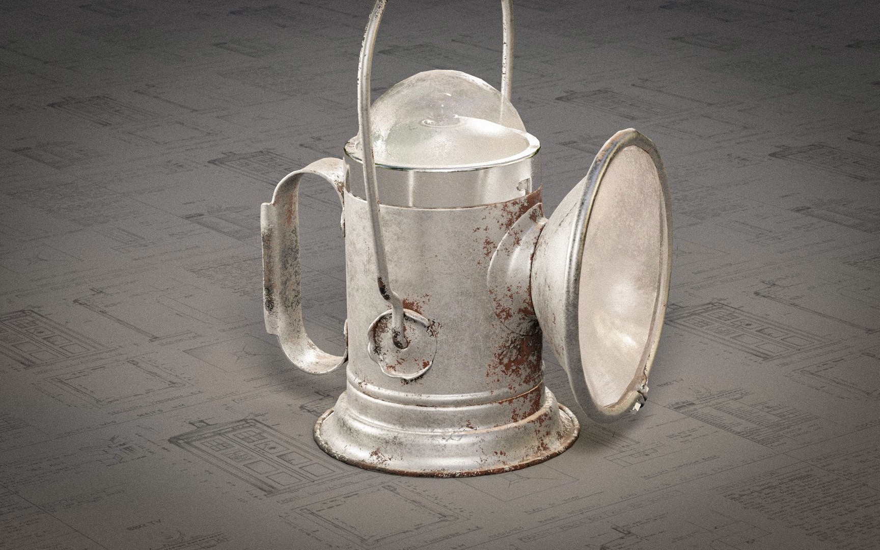 Vintage Delta Hand Tabletop Lantern Flashlight 3D Model - TurboSquid ...