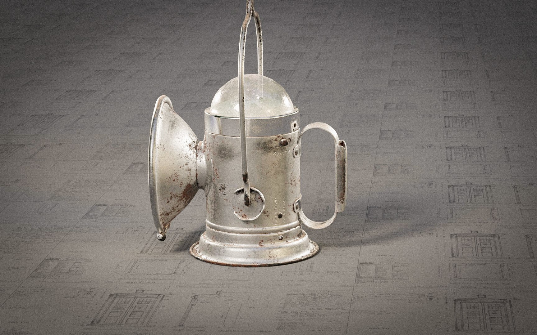 Vintage Delta Hand Tabletop Lantern Flashlight 3D model - TurboSquid ...