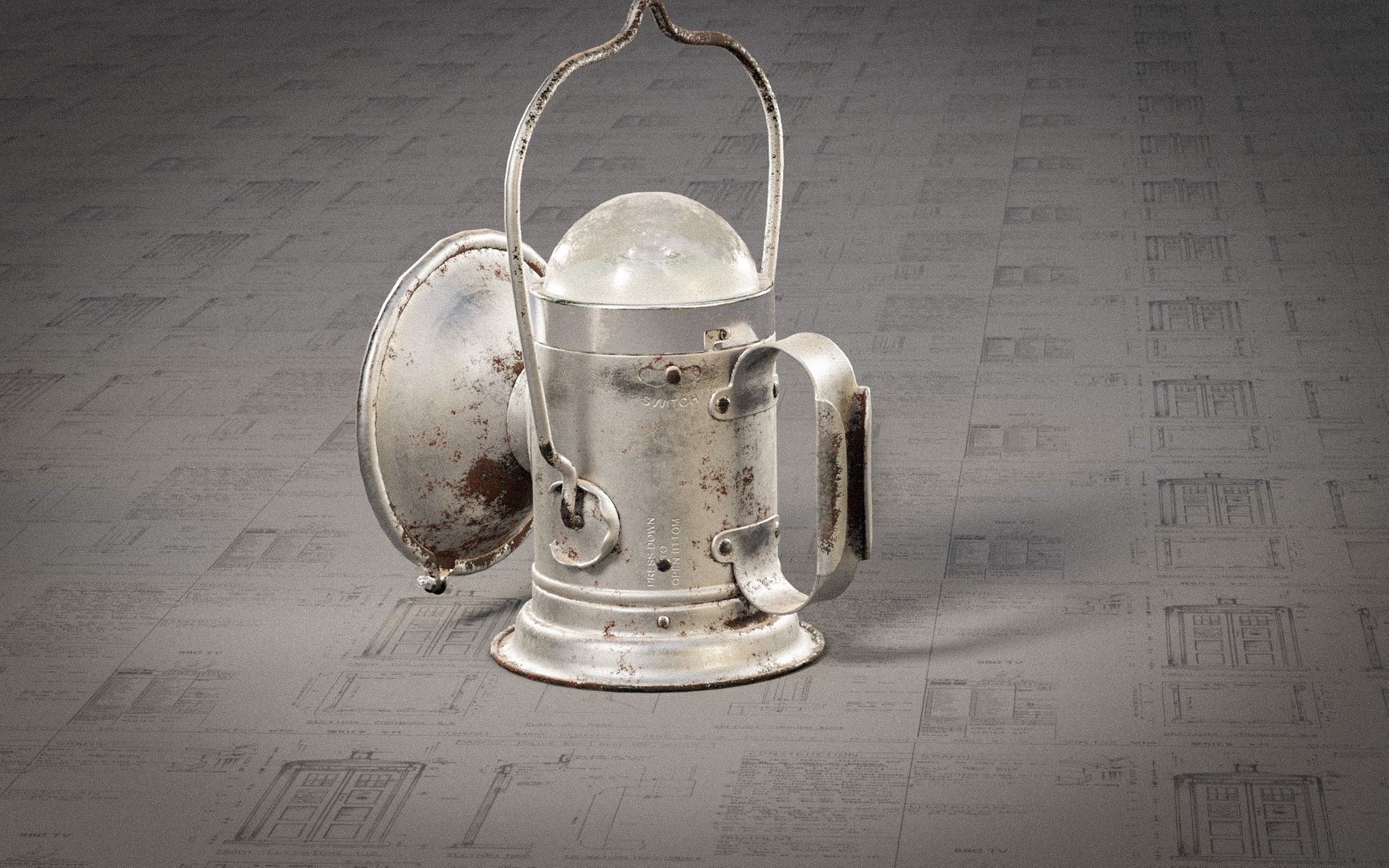 Vintage Delta Hand Tabletop Lantern Flashlight 3D Model - TurboSquid ...