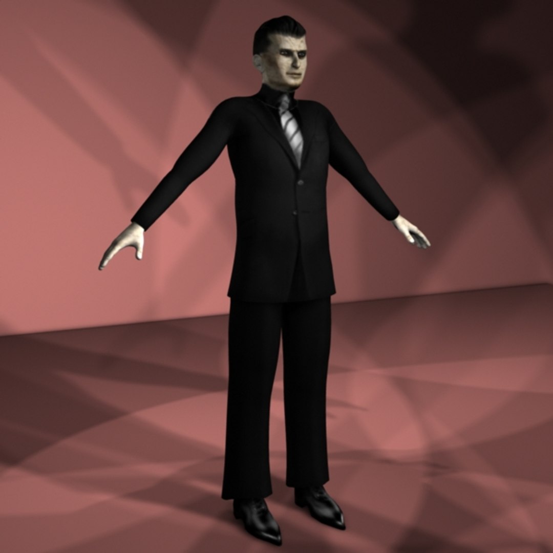 3d model of alien men rigged