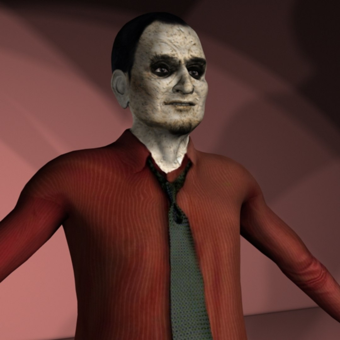 3d model of alien men rigged